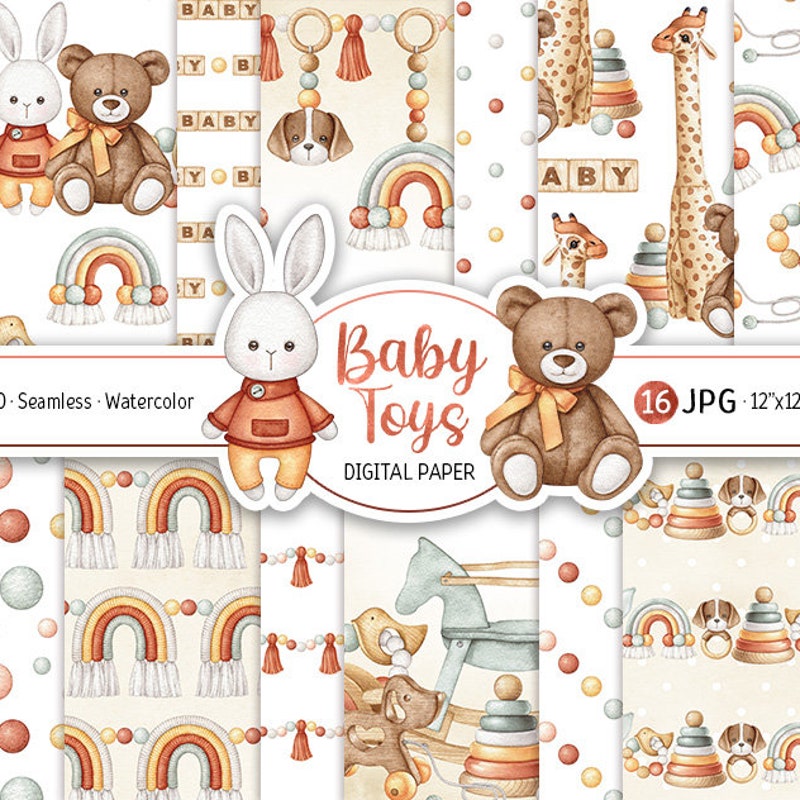 Digital Paper Baby - Etsy