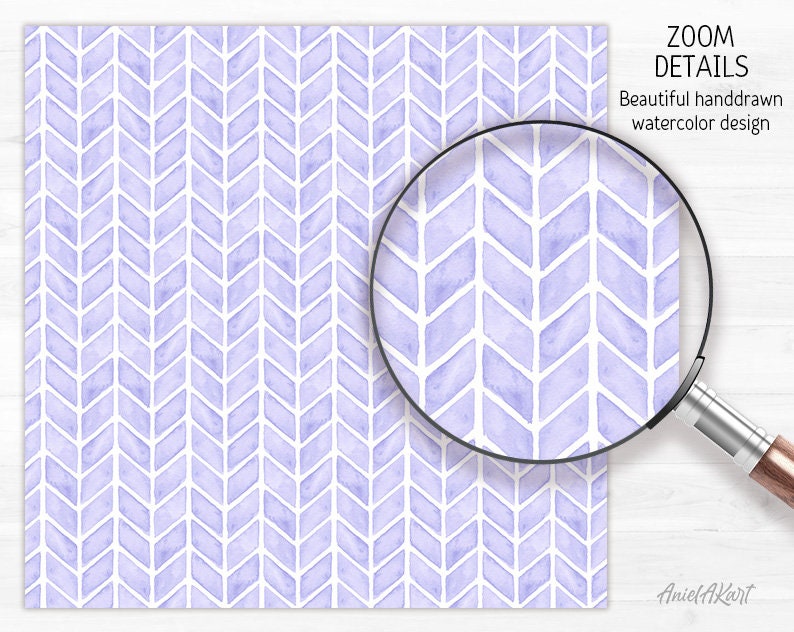 Lavender Purple Geometric Pattern Watercolor Seamless Digital Paper ...