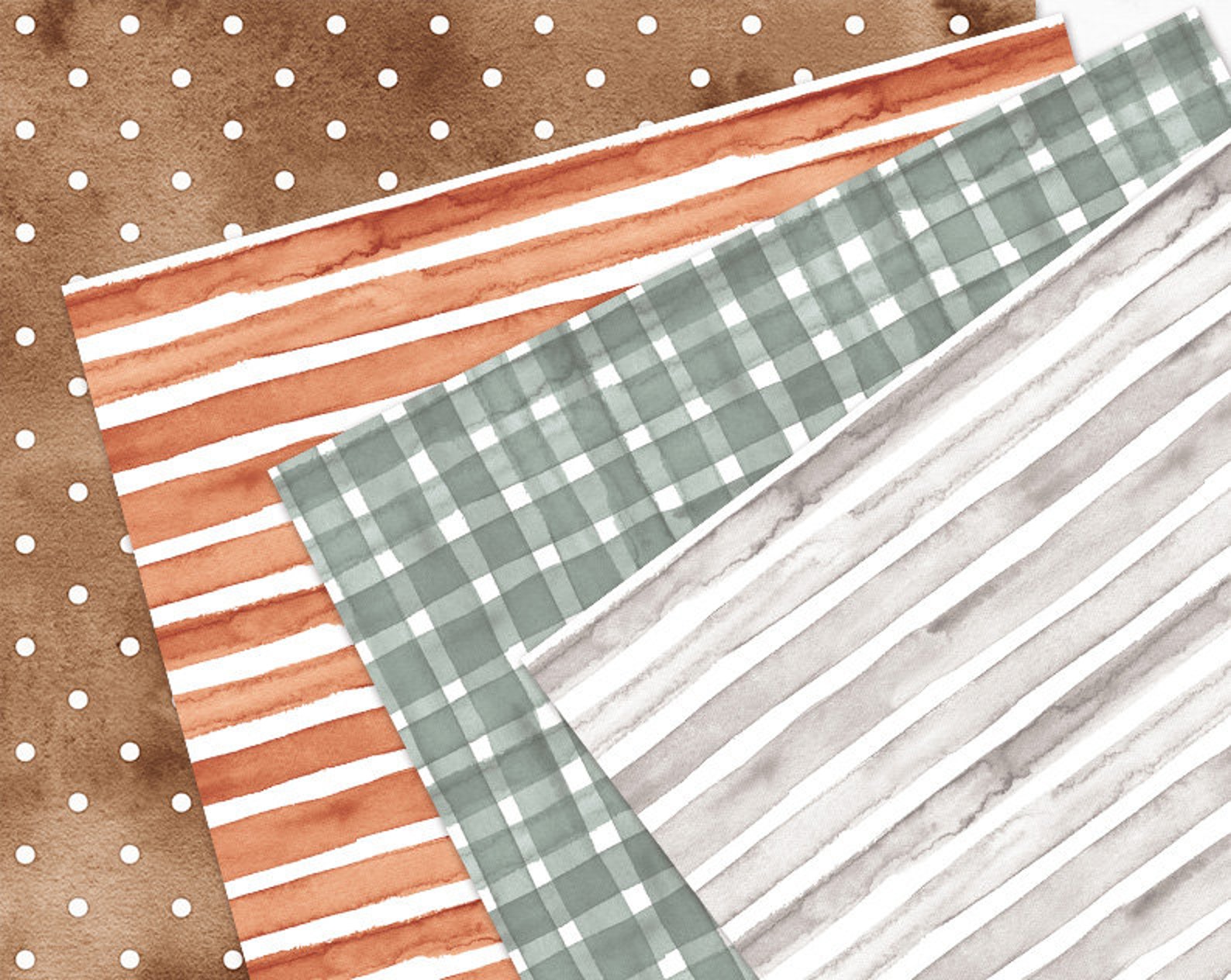 Watercolor Boho Tones Digital Paper Pack Natural Boho Seamless Pattern ...