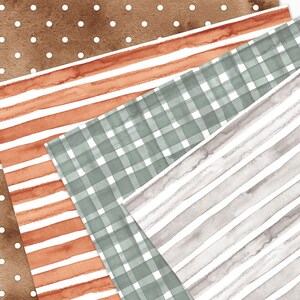 Watercolor Boho Tones Digital Paper Pack Natural Boho Seamless Pattern ...