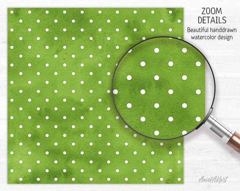 Halloween Digital Paper Pack Watercolor Polka Dot Seamless Pattern ...