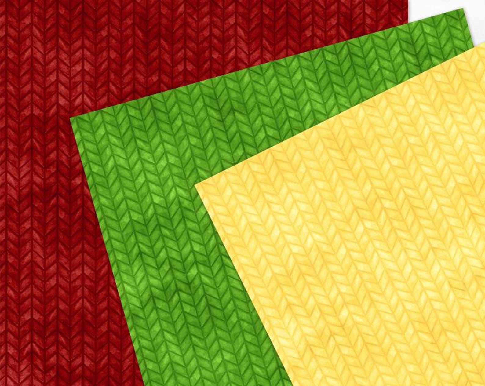 Christmas Sweater Digital Paper Pack Cozy Winter Knit Seamless Pattern ...