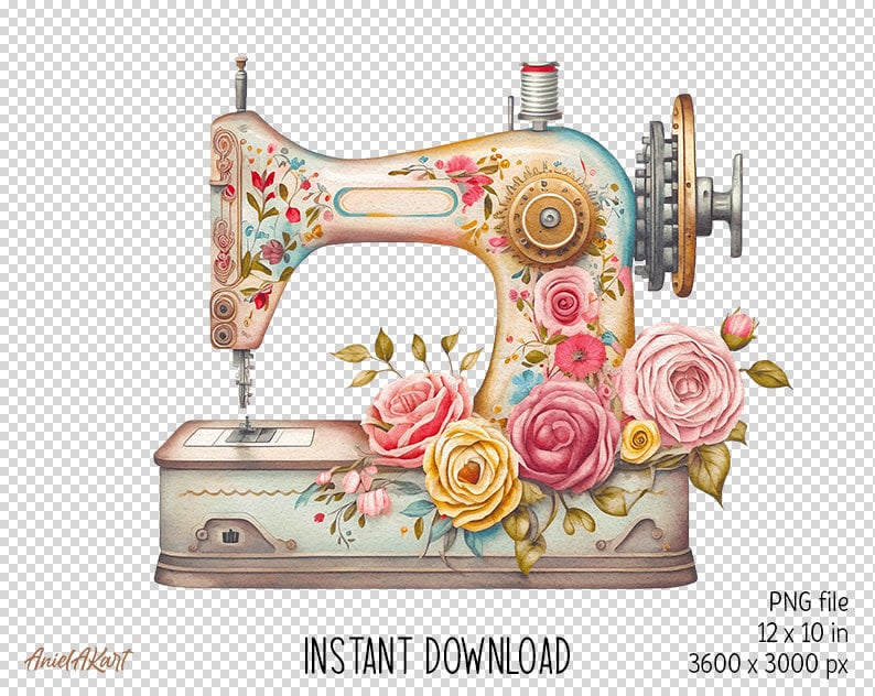 Tailor With Sewing Machine Clipart