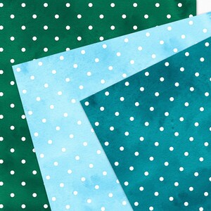 Turquoise Polka Dot Watercolor Background Teal Digital Paper Pack ...