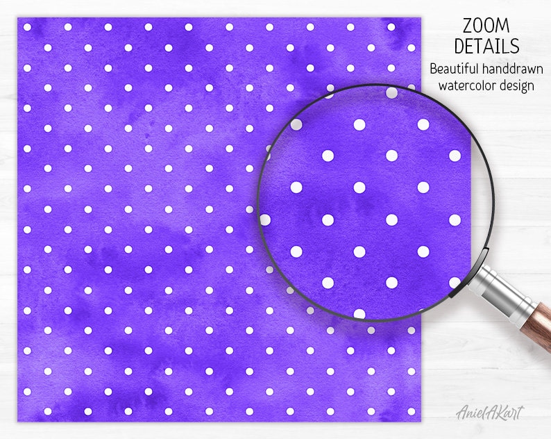 Neon Digital Paper Pack Watercolor Polka Dot Seamless Pattern Vibrant ...