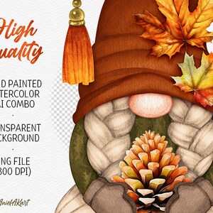 Fall Gnomes PNG Sublimation Design Watercolor Fall PNG Autumn PNG ...