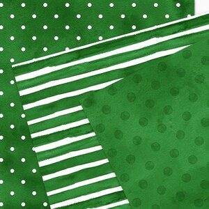 Green Seamless Pattern Watercolor Polka Dot Digital Paper Pack ...