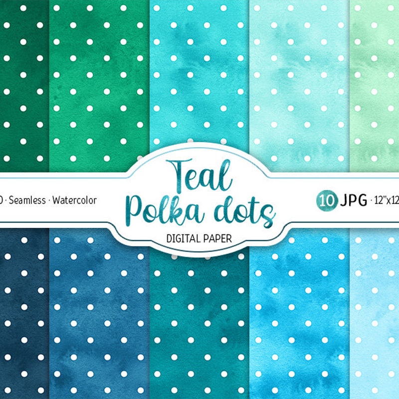 Teal Polka Dots - Etsy