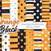 Orange Black Digital Paper Pack Watercolor Polka Dot Seamless | Etsy