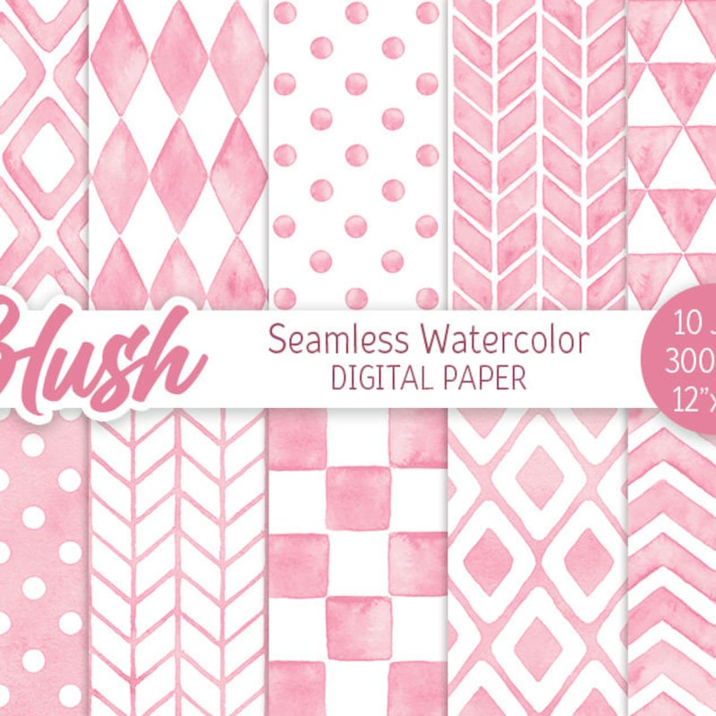 Watercolor Chevron - Etsy