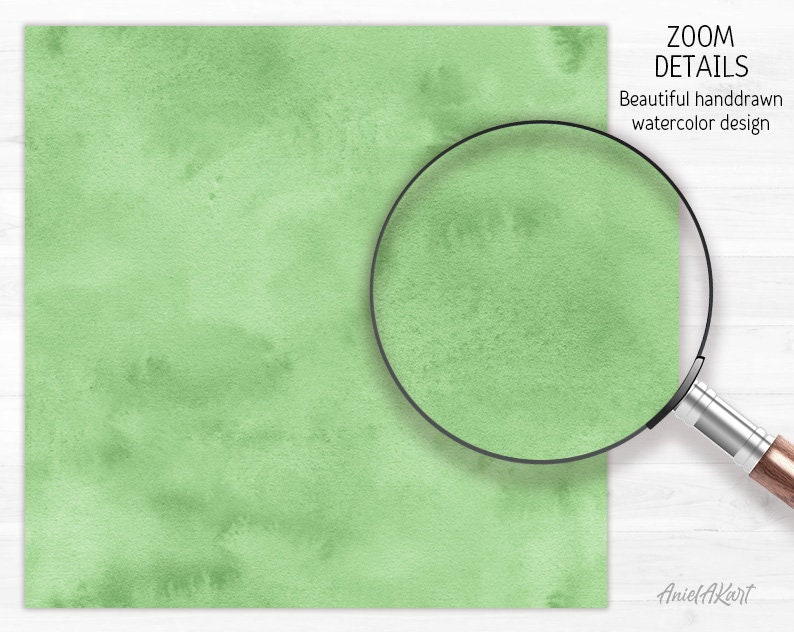 Green Watercolor Background Green Ombre Digital Paper Pack - Etsy
