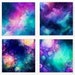 Cosmic Clouds Digital Paper Pack Watercolor Galaxy Night - Etsy