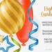 Watercolor Birthday Balloons Clipart Hand Painted Confetti Birthday ...