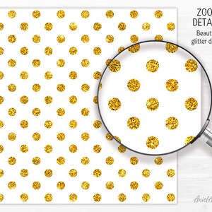 Christmas Glitter Digital Paper Pack Polka Dot Seamless Pattern ...