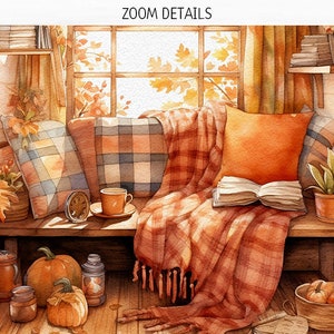 Fall Cottage Digital Paper Pack Watercolor Printable Scrapbooking Paper ...