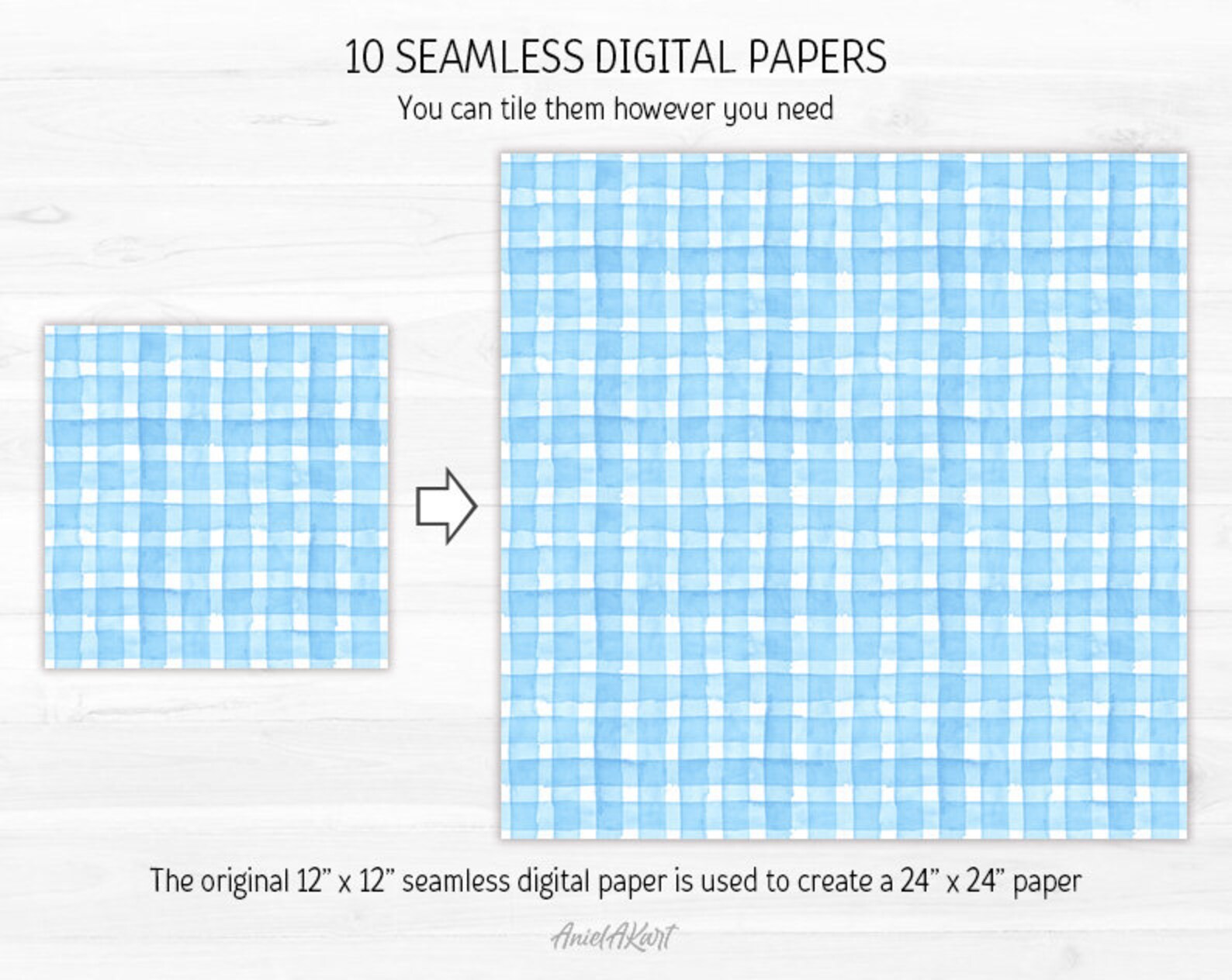 Baby Blue Seamless Pattern Watercolor Polka Dot Digital Paper Pack ...