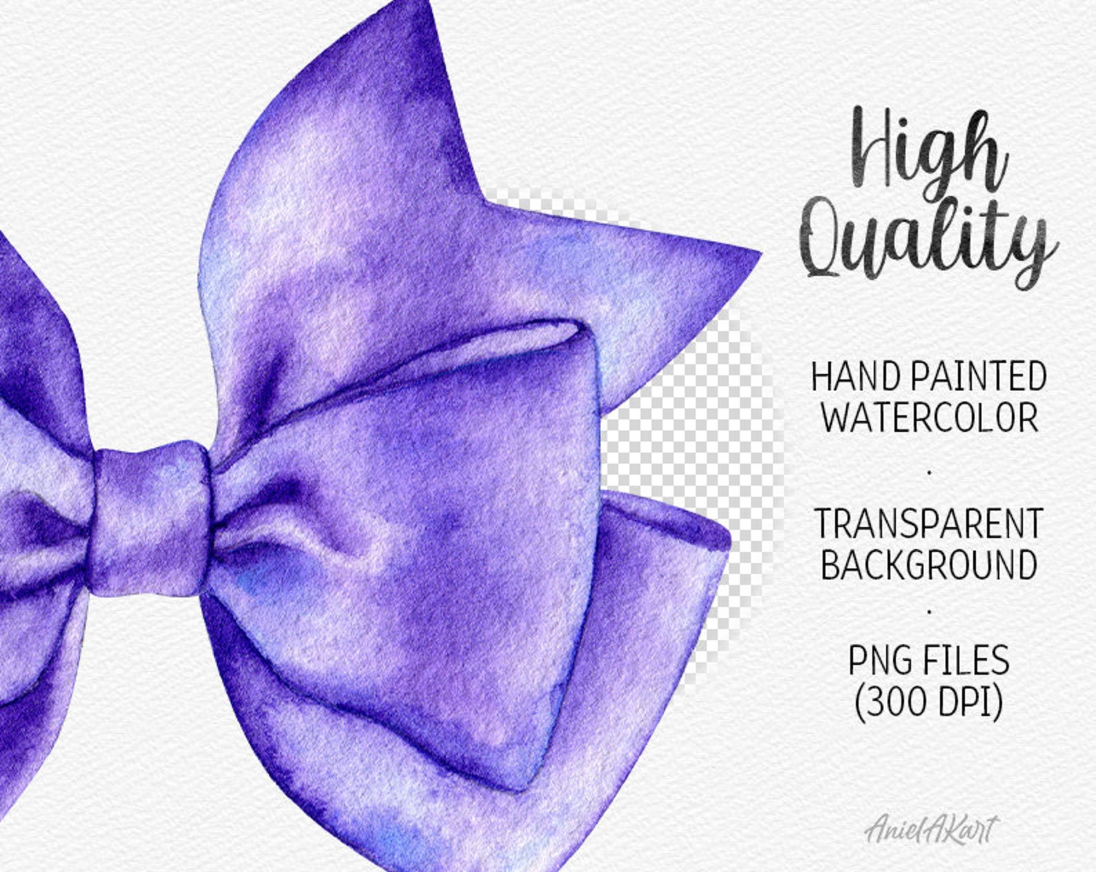 Watercolor Bow Clipart Hand Painted Multicolor Bows Colorful | Etsy