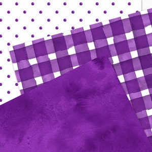 Purple Seamless Pattern Watercolor Polka Dot Digital Paper Pack ...