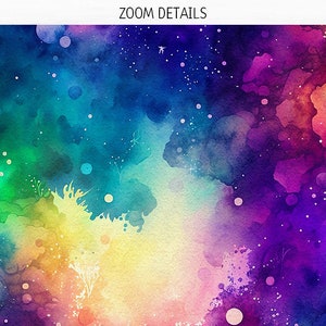 Cosmic Clouds Digital Paper Pack Watercolor Galaxy Night Printable ...