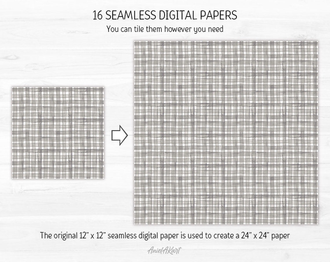 Watercolor Earth Tones Digital Paper Pack Neutral Boho Seamless Pattern ...