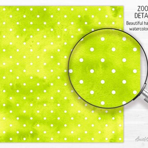 Neon Digital Paper Pack Watercolor Polka Dot Seamless Pattern Vibrant ...
