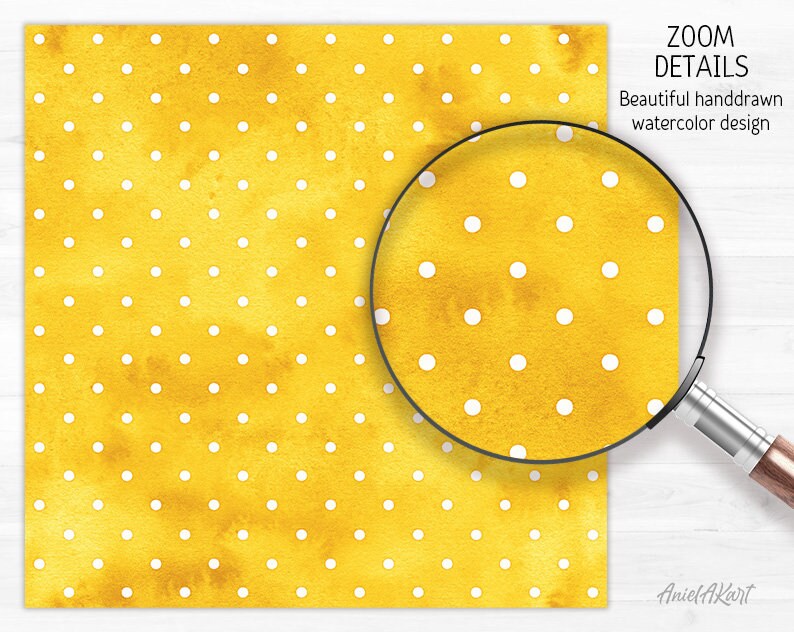 Easter Digital Paper Pack Watercolor Polka Dot Seamless Pattern ...