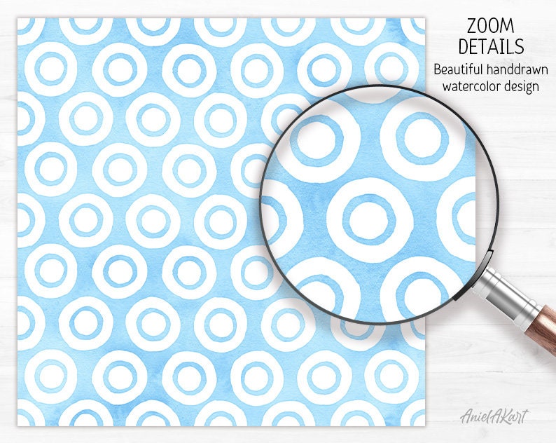 Baby Blue Digital Paper Pack Watercolor Confetti Seamless - Etsy