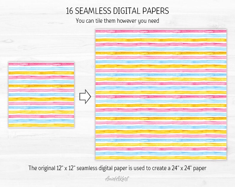 Easter Digital Paper Pack Watercolor Polka Dot Seamless Pattern ...