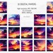 Watercolor Sunset Sky Digital Paper Pack Beach Sunset Printable ...