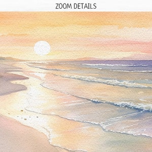 Watercolor Pastel Beach Digital Paper Pack Sunset Seascape Printable ...