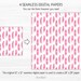 Pink Feather Watercolor Digital Paper Pack Exotic Boho Seamless Pattern ...