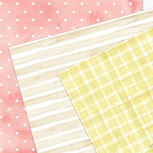 Spring Digital Paper Pack Watercolor Polka Dot Seamless Pattern Easter ...