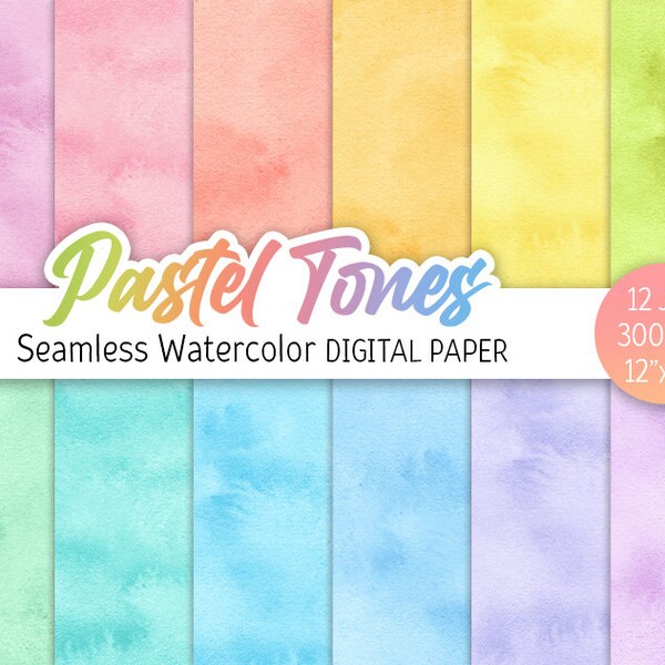 Pastel Rainbow Digital Paper - Etsy