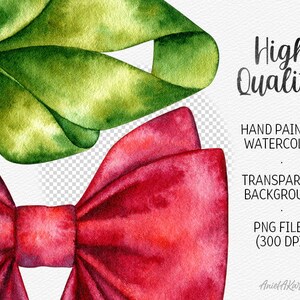 Watercolor Bow Clipart Hand Painted Multicolor Bows Colorful Digital ...