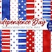 Independence Day Digital Paper Pack Watercolor Stars Seamless Pattern ...