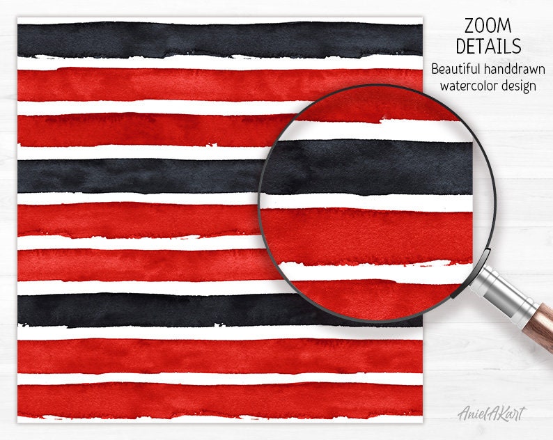 Red Black Digital Paper Pack Watercolor Polka Dot Seamless - Etsy