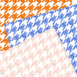 90 Watercolor Tinted Houndstooth Rainbow Digital Paper Pack Bundle ...