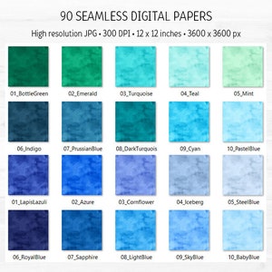90 Watercolor Texture Digital Paper Pack Bundle Rainbow Background ...