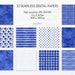 Blue Seamless Pattern Watercolor Polka Dot Digital Paper Pack - Etsy