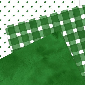 Green Seamless Pattern Watercolor Polka Dot Digital Paper Pack ...