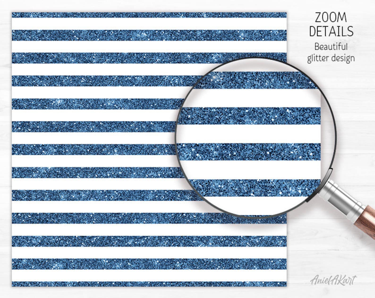 Blue and Silver Glitter Digital Paper Pack Sparkle Seamless | Etsy