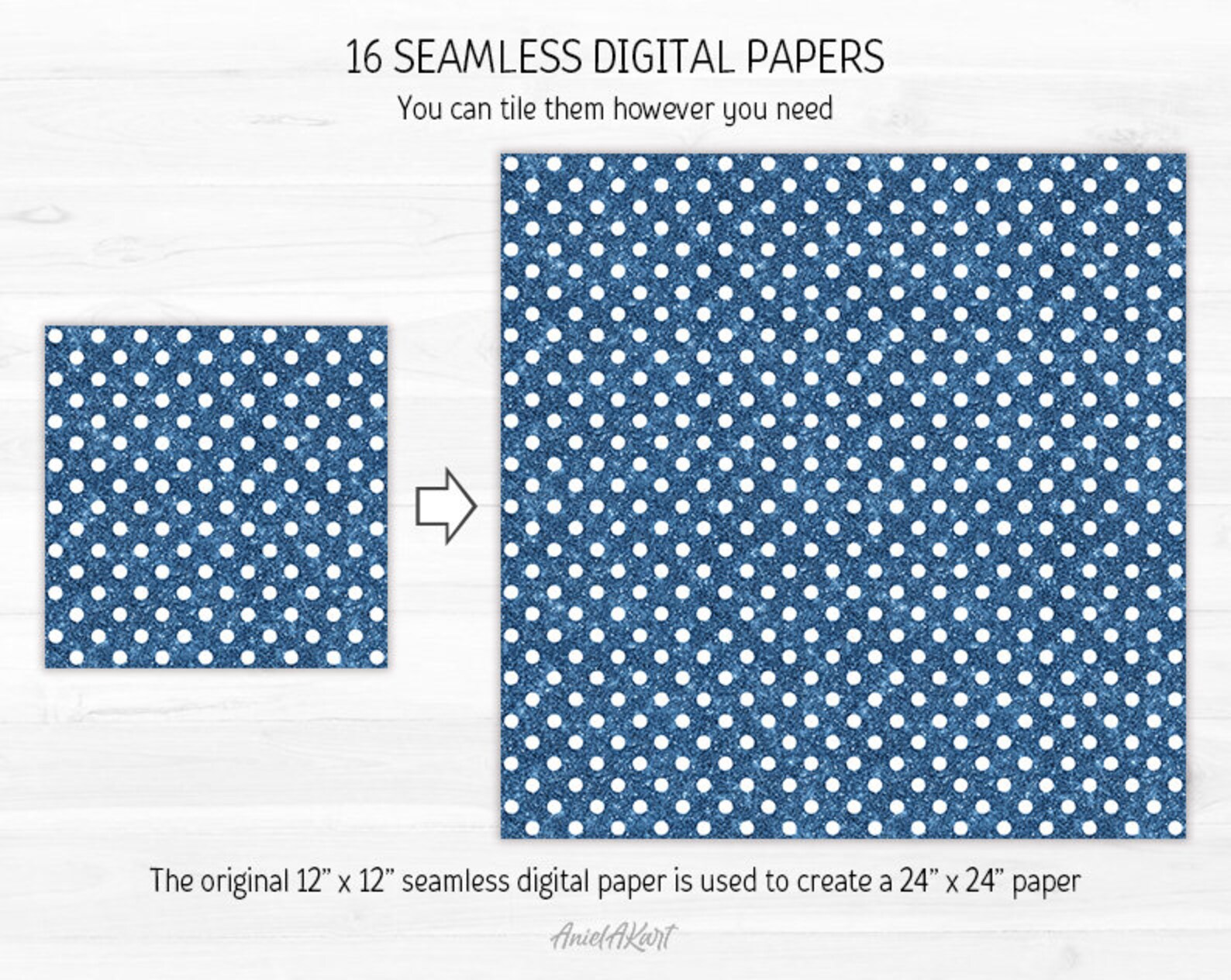 Blue and Silver Glitter Digital Paper Pack Sparkle Seamless | Etsy