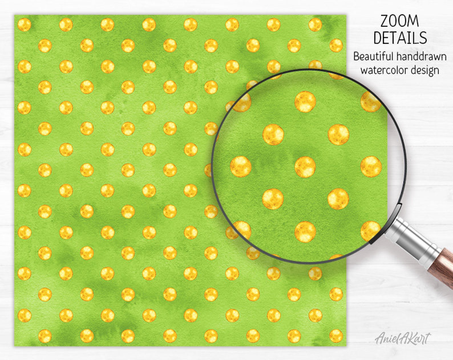 Easter Digital Paper Pack Watercolor Polka Dot Seamless Pattern ...