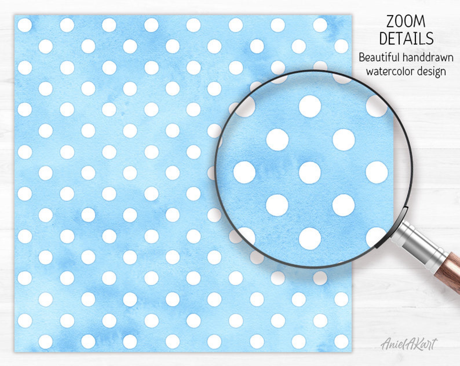 Easter Digital Paper Pack Watercolor Polka Dot Seamless Pattern ...