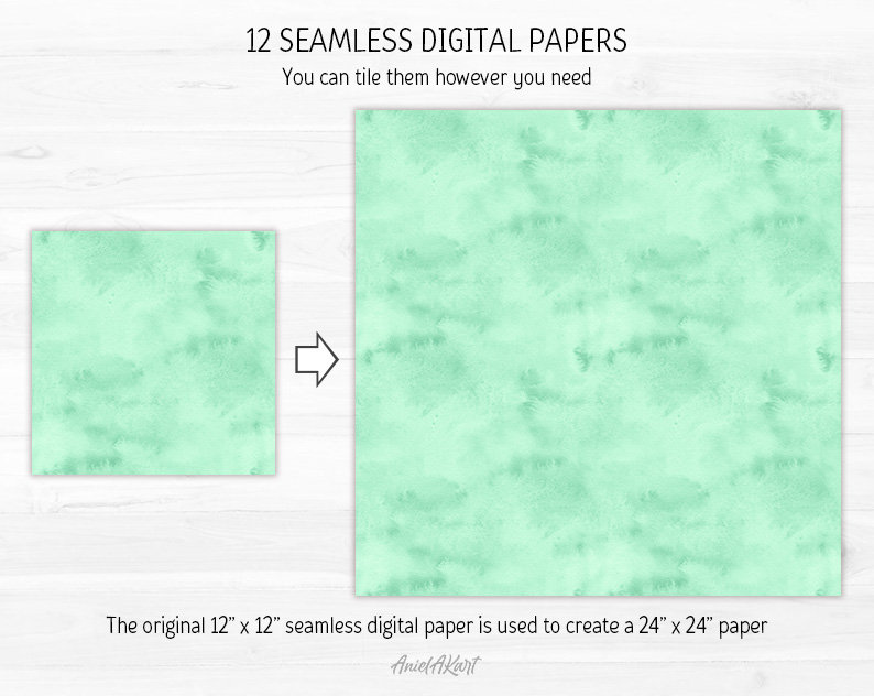 Pastel Watercolor Digital Paper Pack Pastel Rainbow Hues Seamless ...