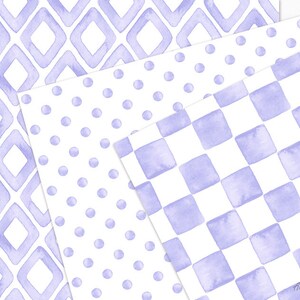 Lavender Purple Geometric Pattern Watercolor Seamless Digital Paper ...