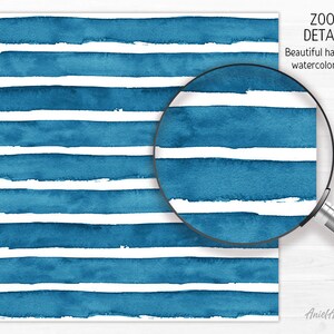 Prussian Blue Seamless Pattern Watercolor Polka Dot Digital Paper Pack ...