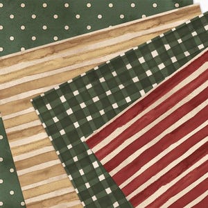 Christmas Digital Paper Pack Watercolor Polka Dot Seamless Pattern ...