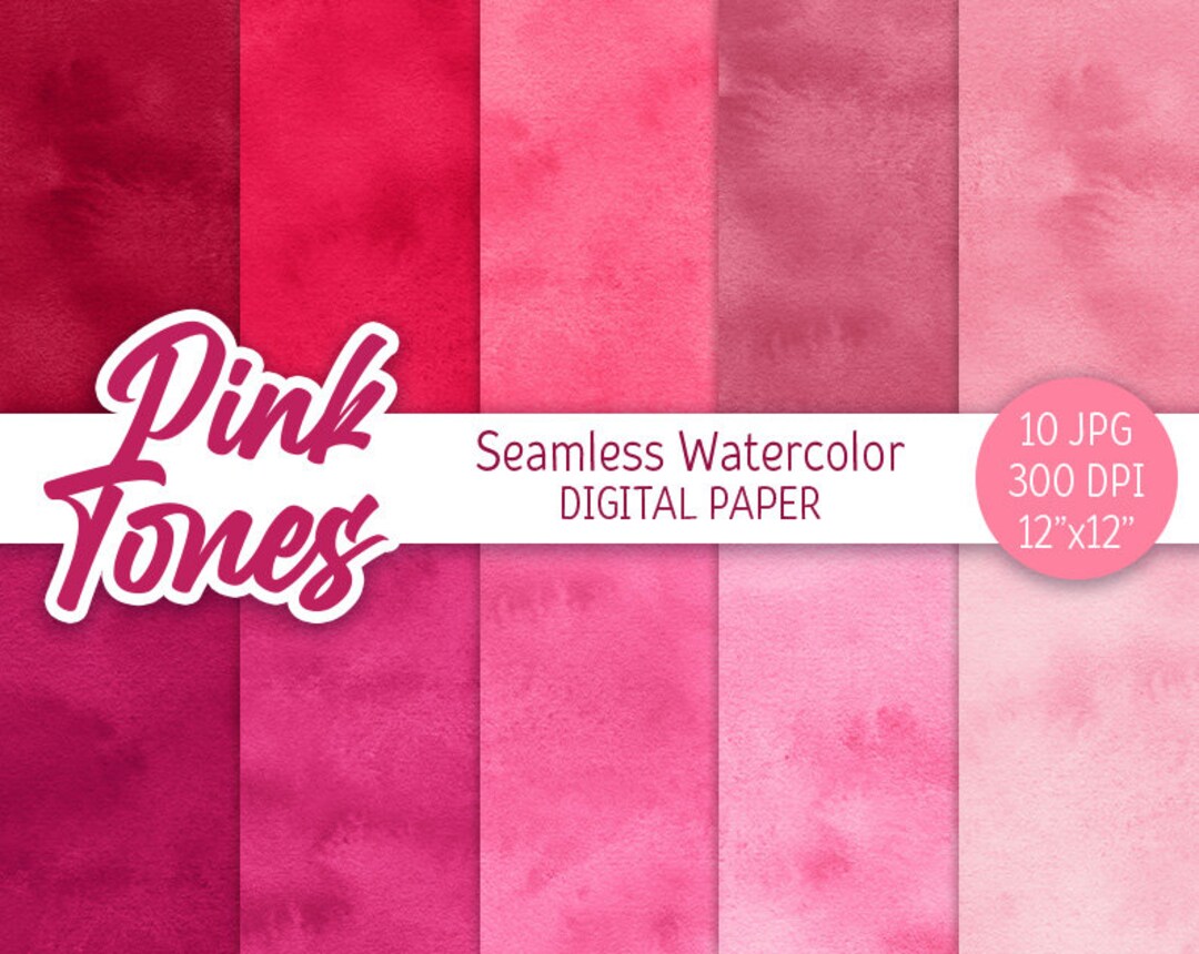 Rose Watercolor Background Blush Ombre Digital Paper Pack Seamless ...