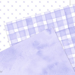 Lavender Purple Seamless Pattern Watercolor Polka Dot Digital Paper ...